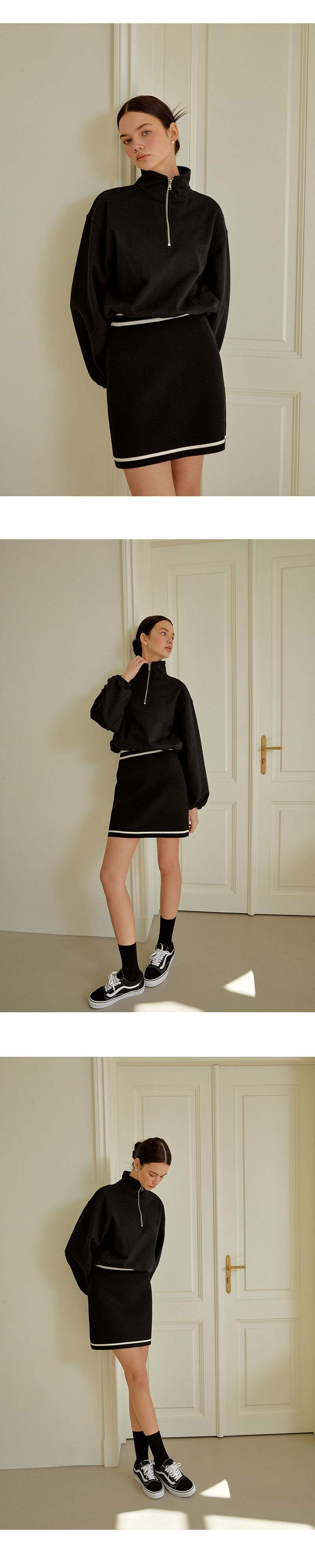 Line knit mini skirt (black) - 감도 깊은 취향 셀렉트샵 29CM