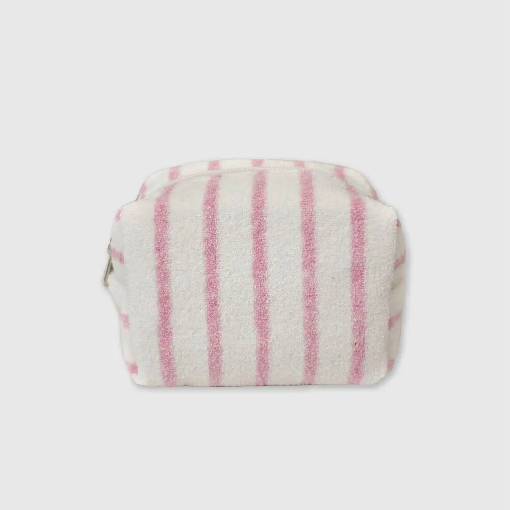 Stripe Terry pouch - white-pink (2sizes) - 감도 깊은 취향 셀렉트샵 29CM