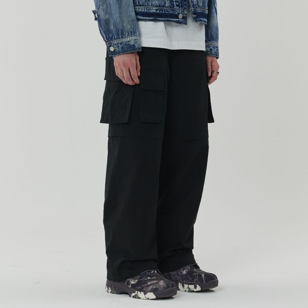UTILITY PATCH CARGO PANTS BLACK - 감도 깊은 취향 셀렉트샵 29CM