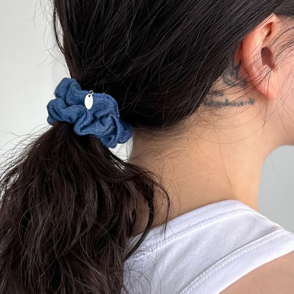 지지 GEEGEE denim mini scrunchie - 위시버킷