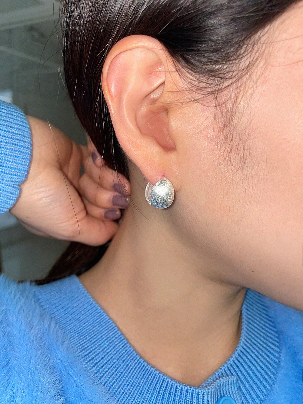 [silver925] sand tear earring - 감도 깊은 취향 셀렉트샵 29CM