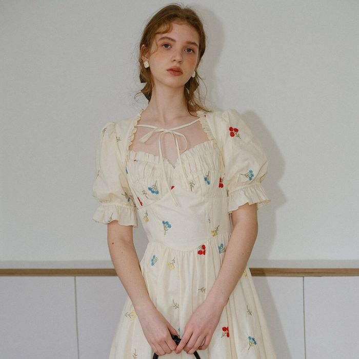Cest_Colorful flower puff dress - 감도 깊은 취향 셀렉트샵 29CM