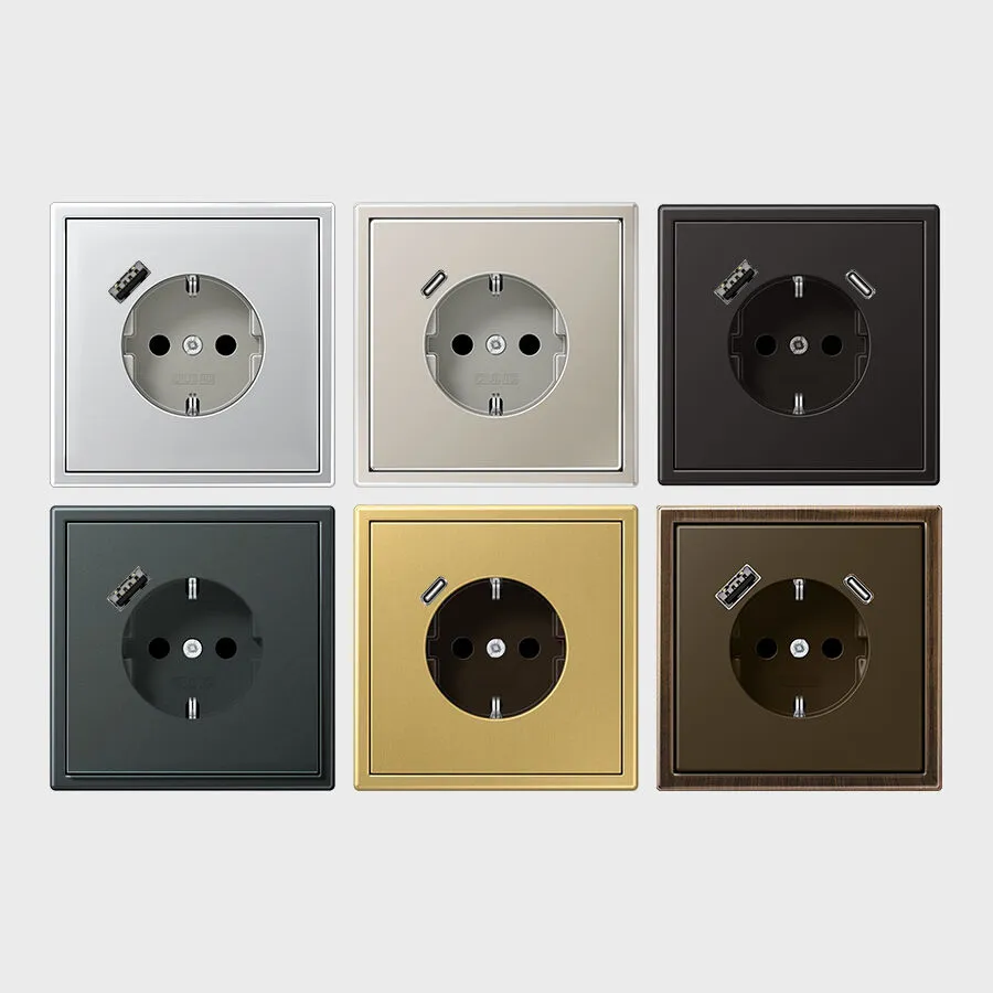 융 JUNG LS990 메탈 유럽형 USB 결합형 220V 콘센트 - 감도 깊은 취향 셀렉트샵 29CM