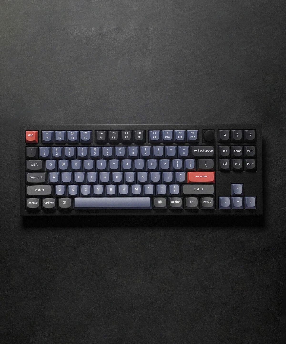 키크론 Q3 Knob 유선 커스텀 기계식 키보드 Black 80 배열 감도 깊은 취향 셀렉트샵 29cm