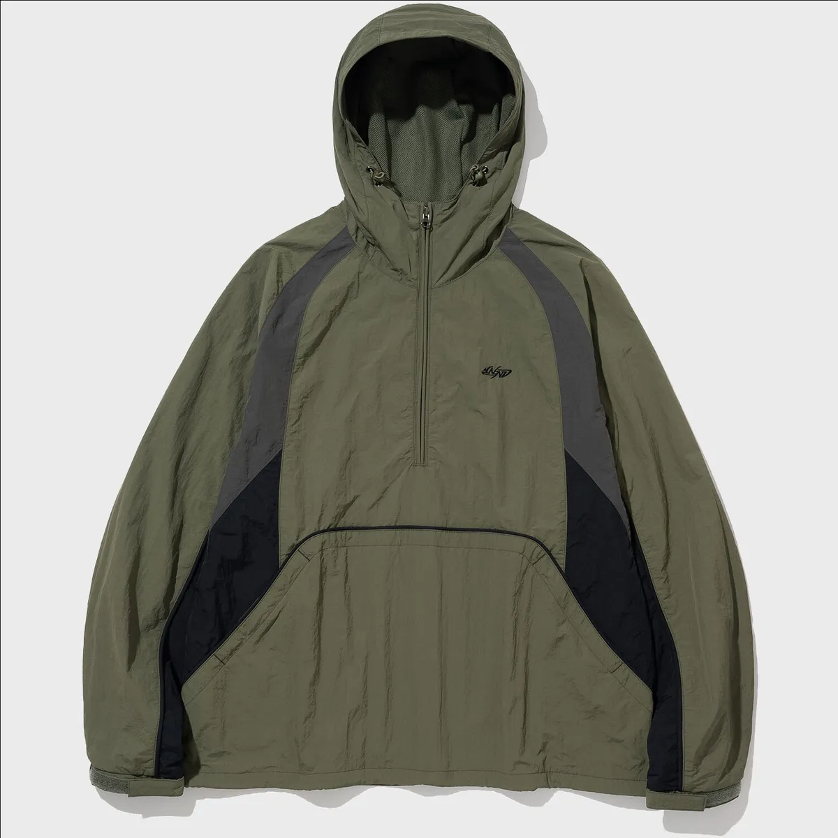 Nylon Color Block Anorak Pullover - Khaki - 감도 깊은 취향 셀렉트샵 29CM