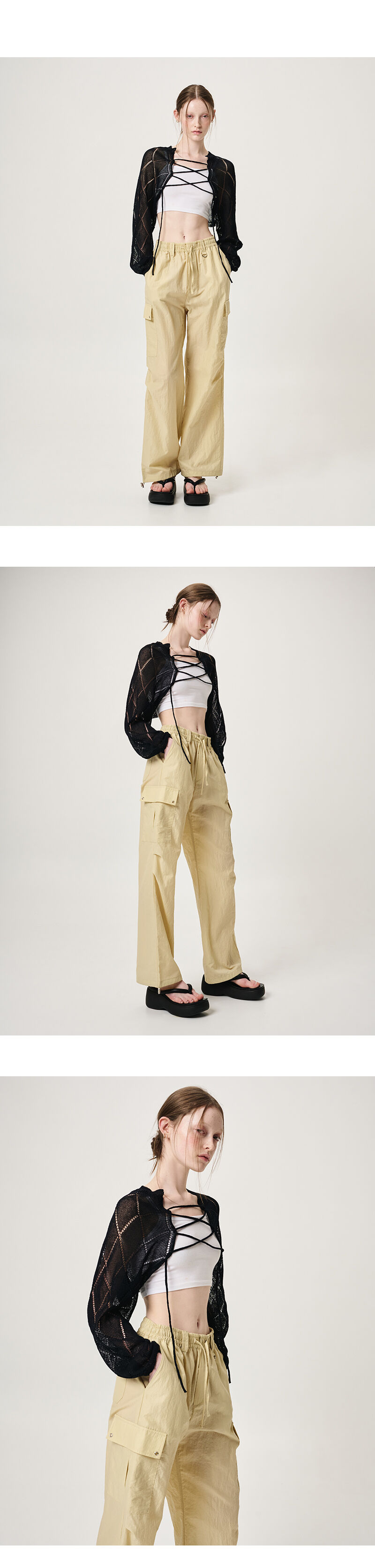 Eyelet Pocket 2-Way Cargo Pants, Yellow Beige - 감도 깊은 취향 셀렉트샵 29CM