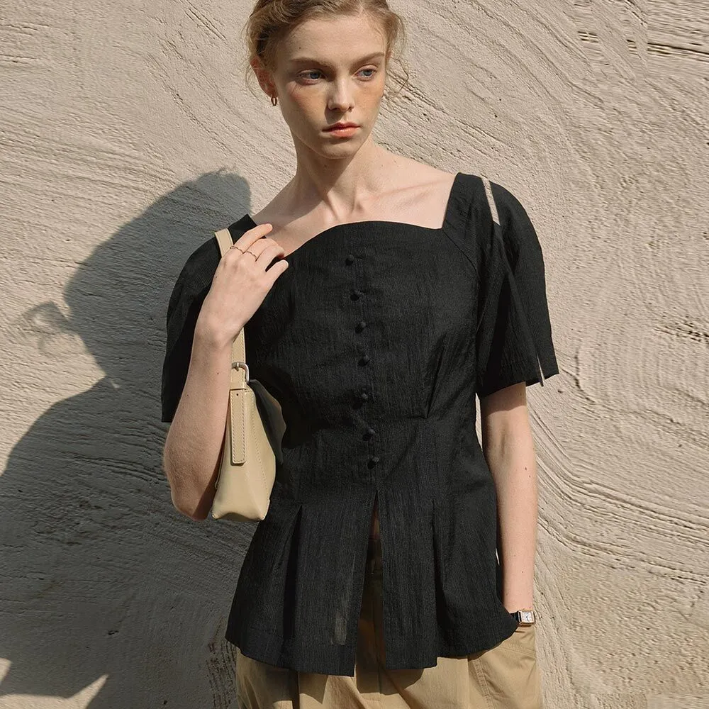 Convex Square-neck Blouse SW3MB219-10 - 감도 깊은 취향 셀렉트샵 29CM