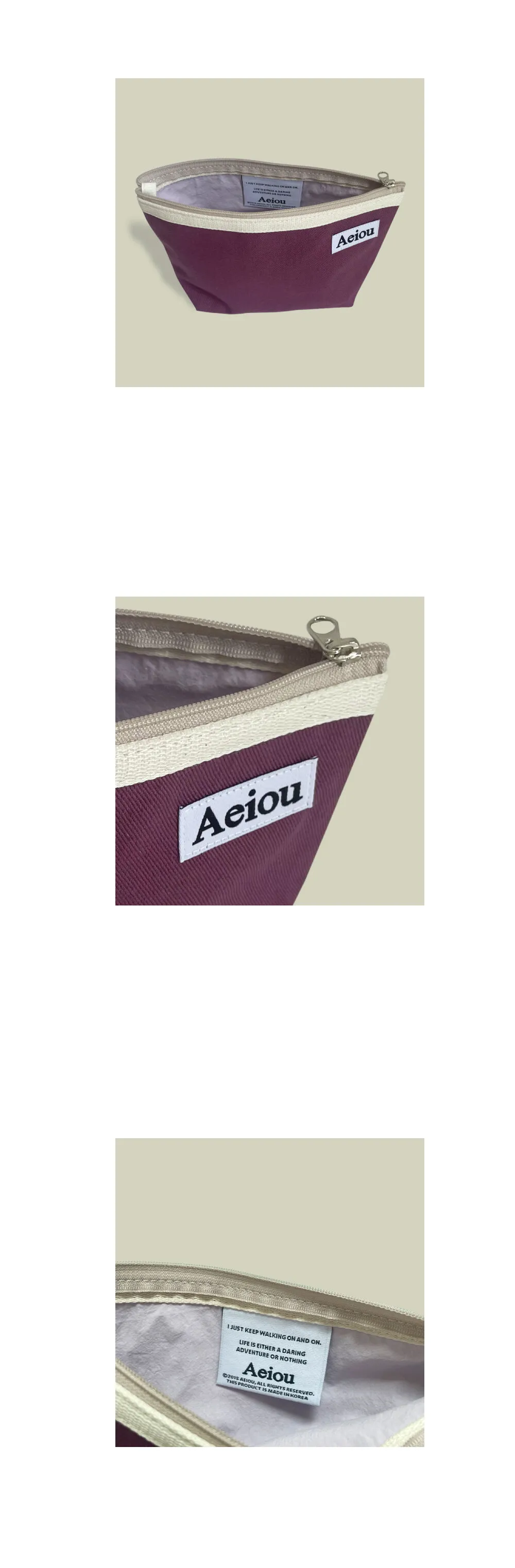 Aeiou Basic Pouch (L size) Red Bean - 감도 깊은 취향 셀렉트샵 29CM
