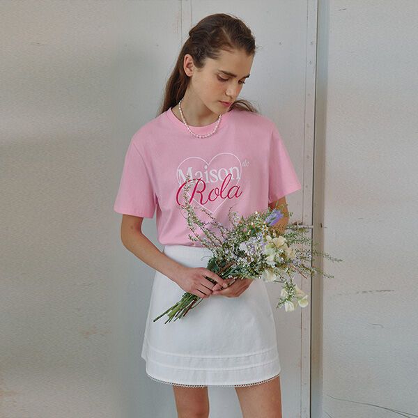 OUTLINE MAISON DE ROLA T-SHIRTS PINK - 감도 깊은 취향 셀렉트샵 29CM