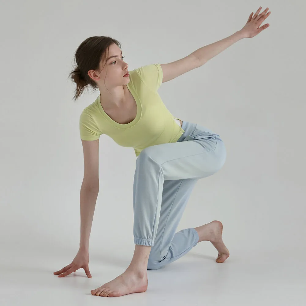 러블 슬릿 크롭 반팔티 DEVI-T0091-레티스그린 - 감도 깊은 취향 셀렉트샵 29CM