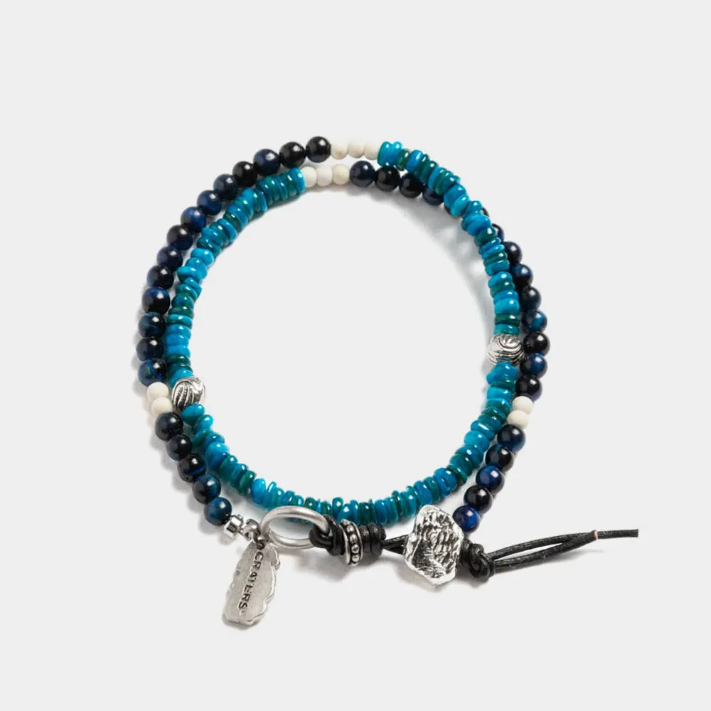 PLANET W - 004 : DOUBLE LINE STONE BRACELET INDIGO&CYAN - 감도 깊은 취향 셀렉트샵 ...