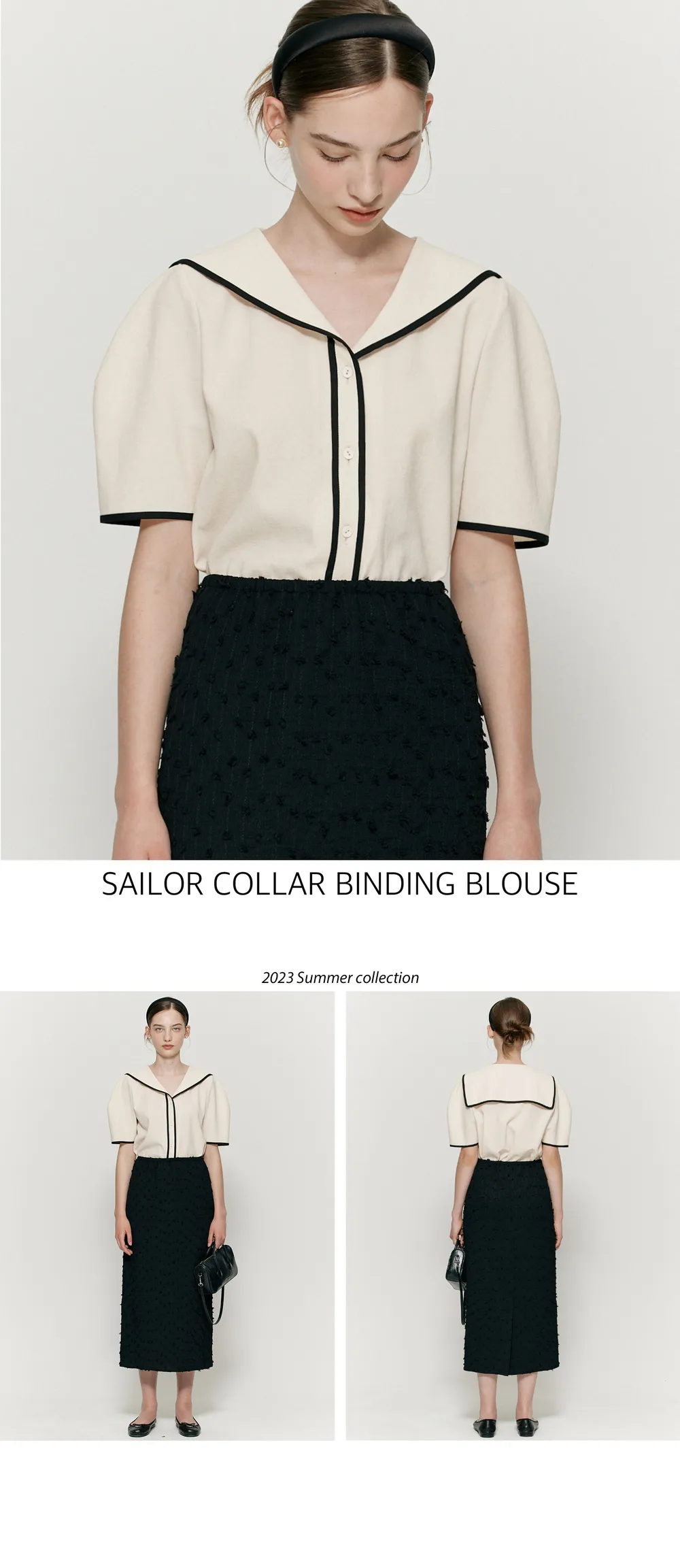 Sailor collar binding blouse - Cream - 감도 깊은 취향 셀렉트샵 29CM