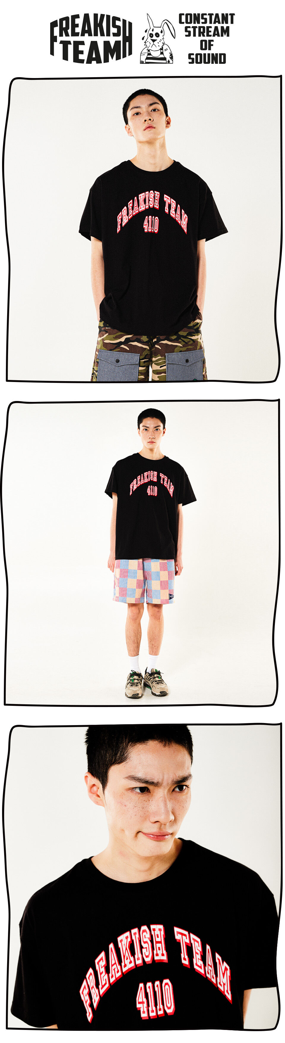 [FHBG] FREAKISH 4110 SHORT SLEEVE T-SHIRTS (BLACK) - 감도 깊은 취향 셀렉트샵 29CM