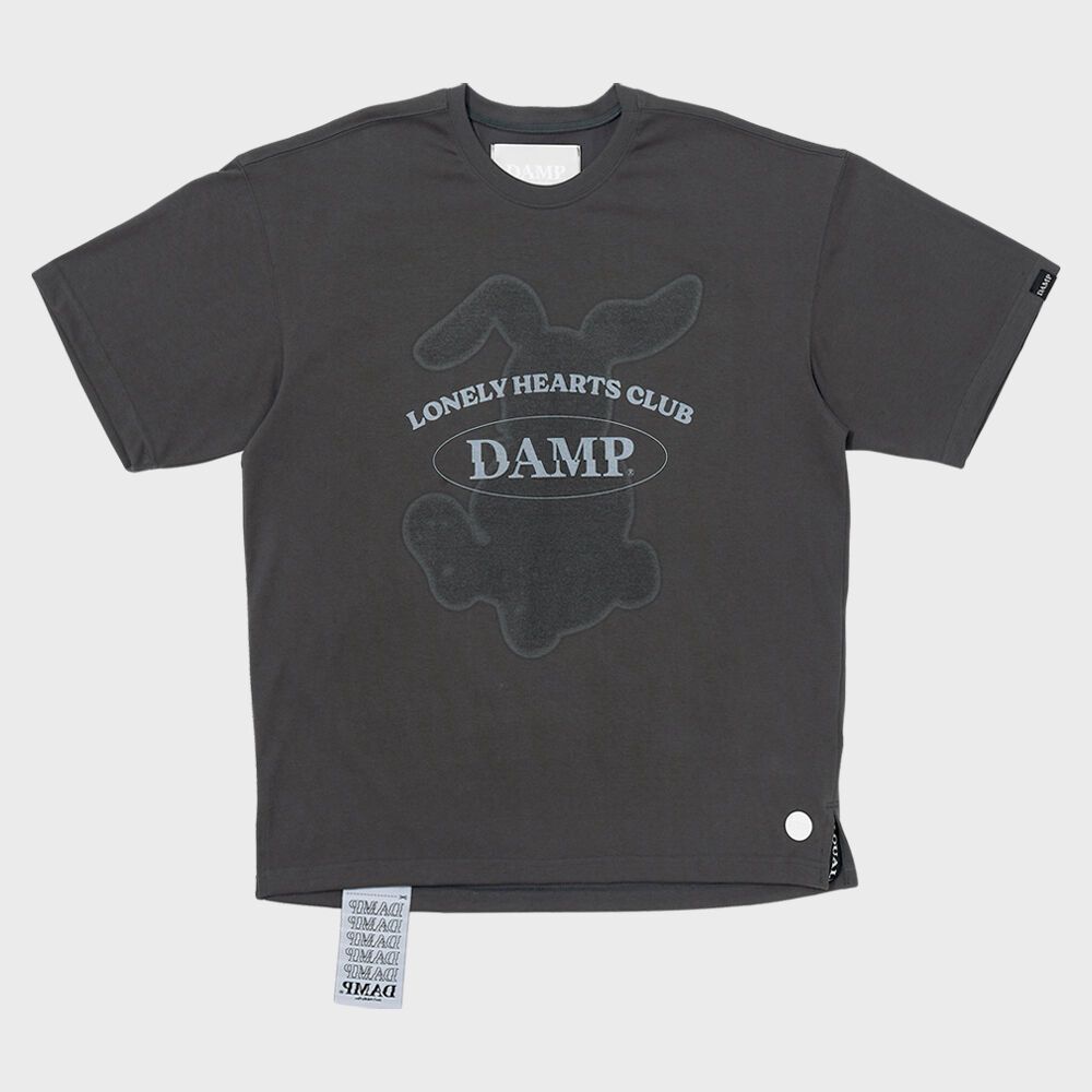 DAMP RABBIT CLUB OVERSIZED TEE_CHARCOAL - 감도 깊은 취향 셀렉트샵 29CM