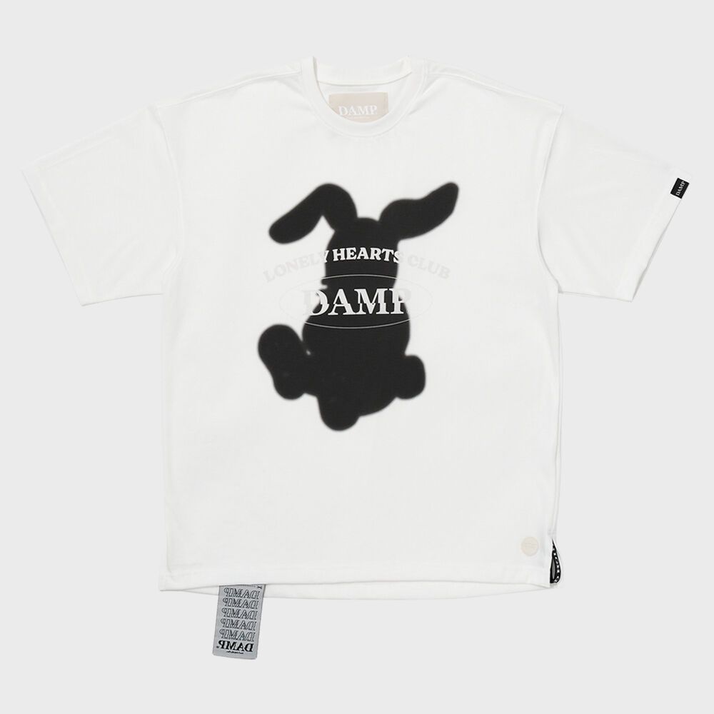 DAMP RABBIT CLUB OVERSIZED TEE_WHITE - 감도 깊은 취향 셀렉트샵 29CM