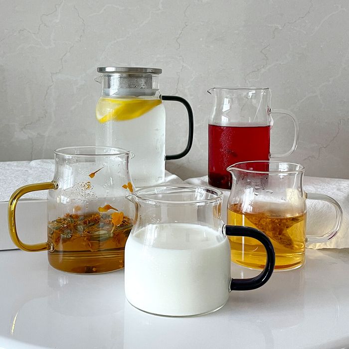 11 퓨어 내열유리저그 400ml 블루 주전자컵 티팟 찻잔 물병 머그 홈카페 감도 깊은 취향 셀렉트샵 29cm
