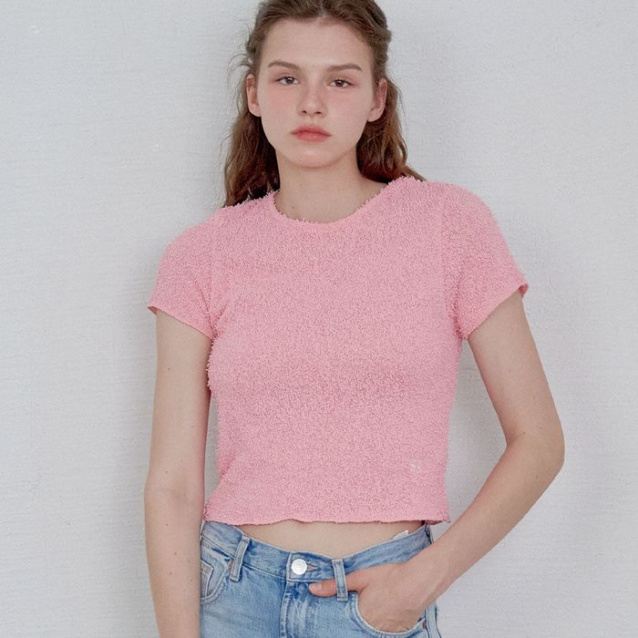TERRY CROP TOP - PINK - 감도 깊은 취향 셀렉트샵 29CM