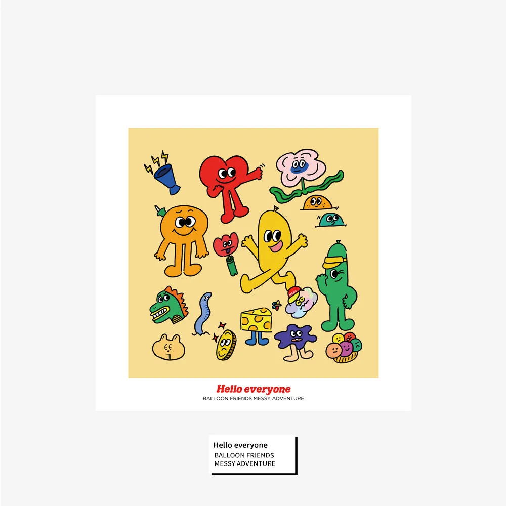 BFMA 일러스트 정사각 포스터 - 헬로에브리원 - 감도 깊은 취향 셀렉트샵 29CM