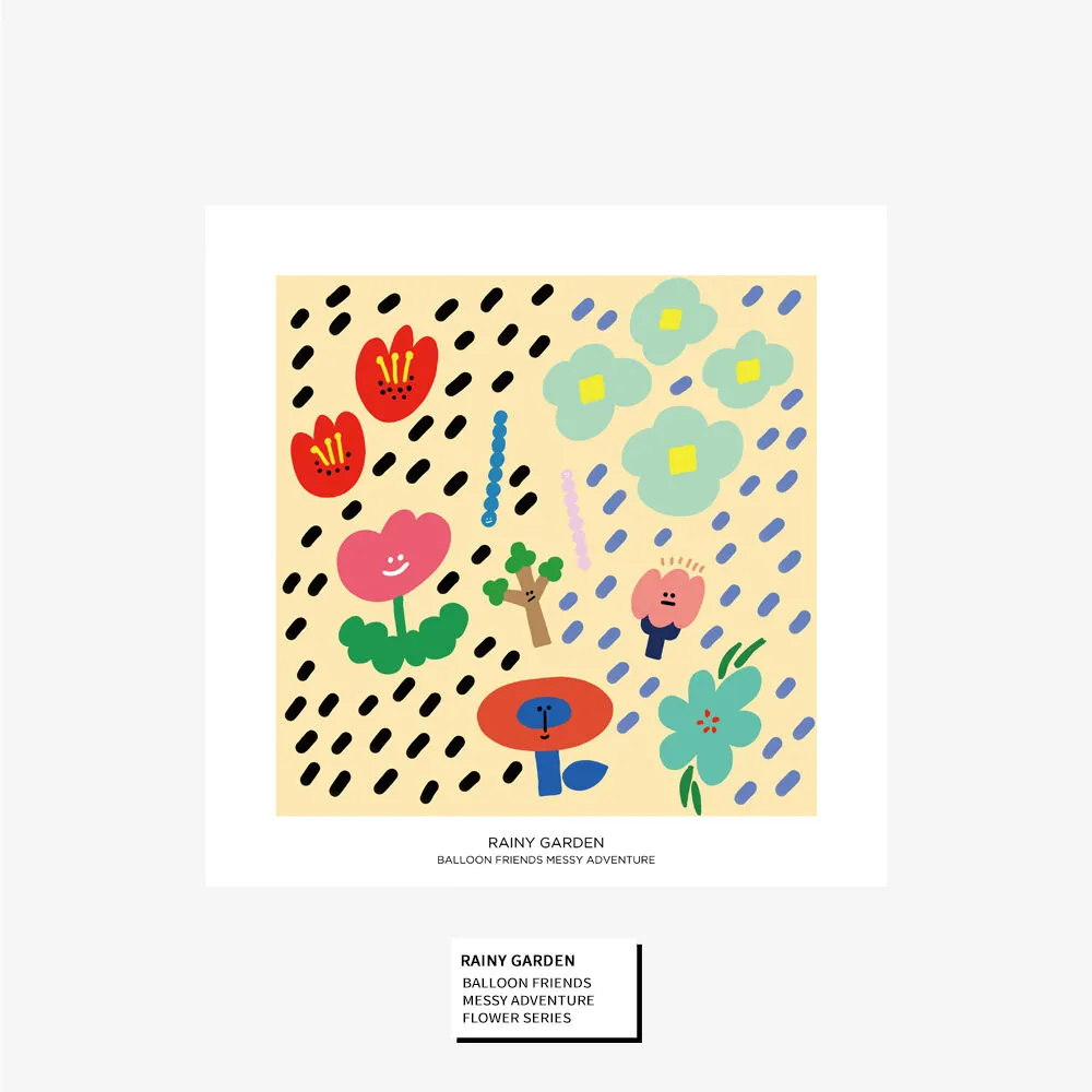 BFMA 일러스트 정사각 포스터 - Rainy Garden - 감도 깊은 취향 셀렉트샵 29CM