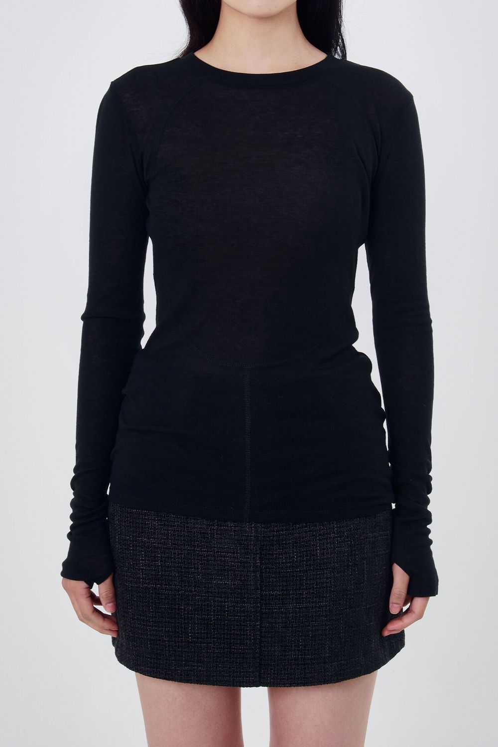 23SS W Line Long Sleeves, Black - 감도 깊은 취향 셀렉트샵 29CM