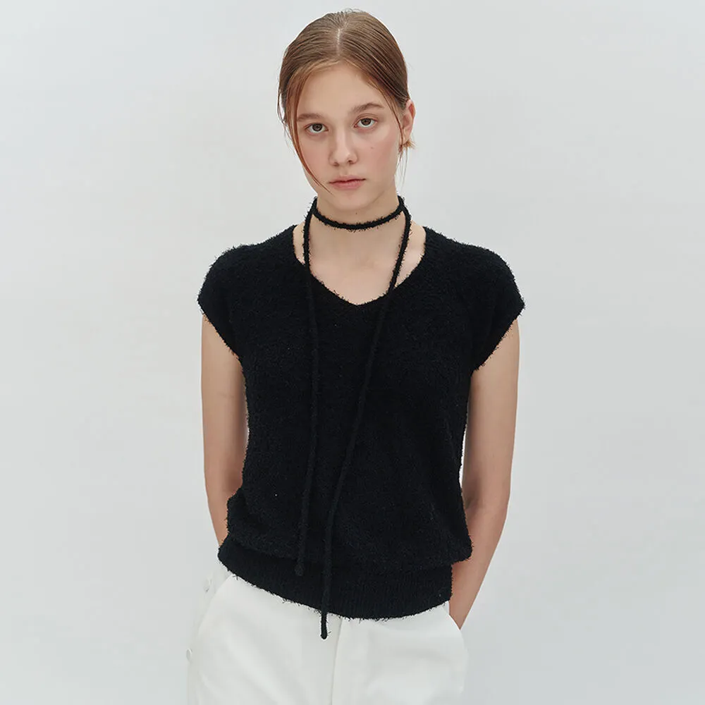 [레드벨벳 슬기님 착용][11차오더] Amelia v-neck short sleeve knit (Black) - 감도 깊은 취향 ...