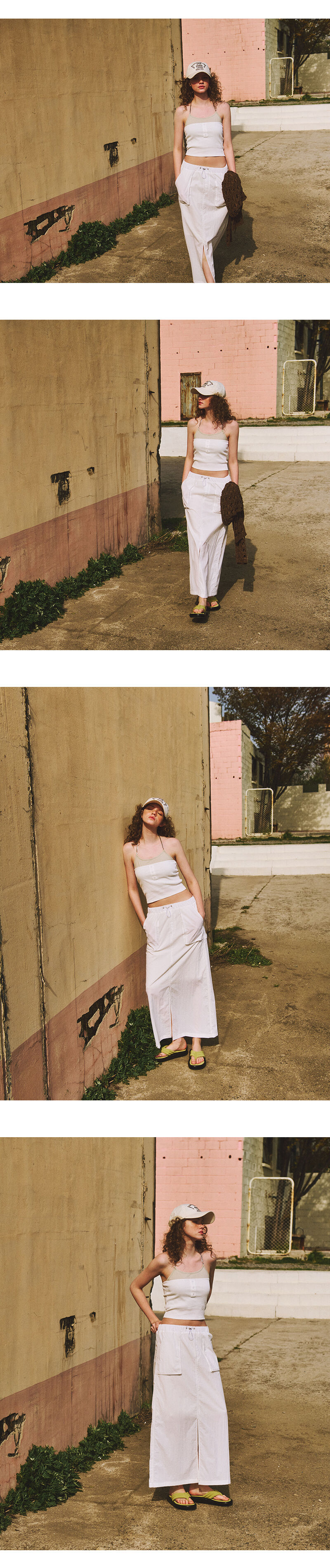 Pocket Stitch Maxi Skirt, White - 감도 깊은 취향 셀렉트샵 29CM