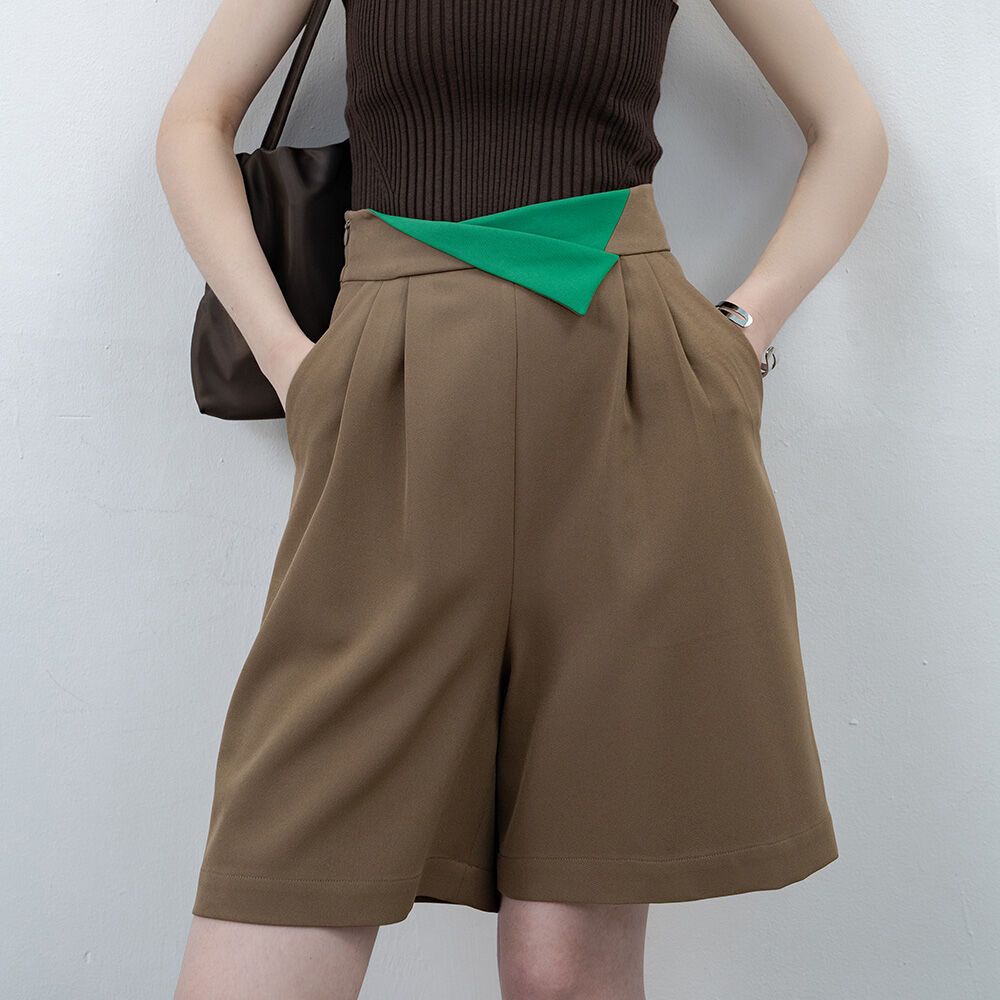 EK_Two tone waist short slacks_BEIGE - 감도 깊은 취향 셀렉트샵 29CM