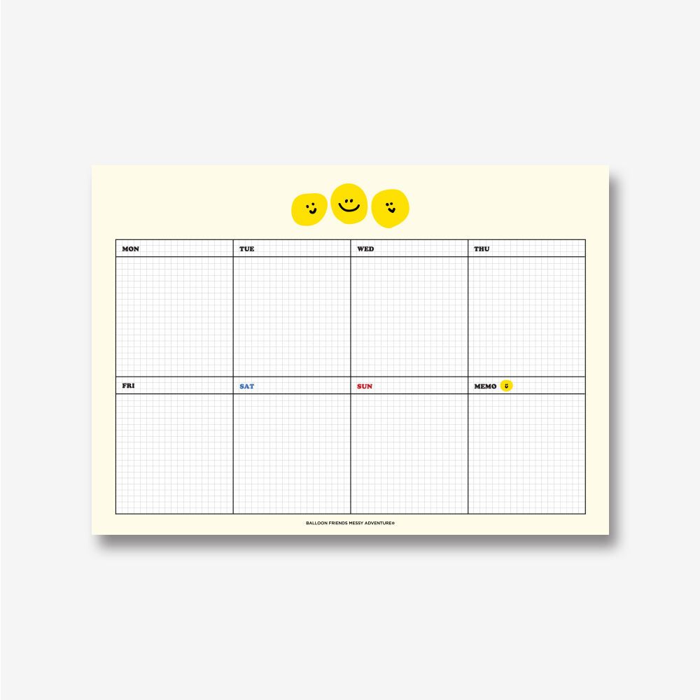 BFMA 노트패드 B5 위클리 - 범피스마일 - 감도 깊은 취향 셀렉트샵 29CM