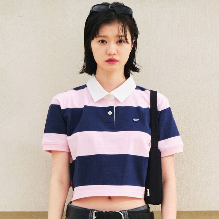 [23SS] 우먼 스트라이프 럭비 티셔츠 - 핑크 - 감도 깊은 취향 셀렉트샵 29CM