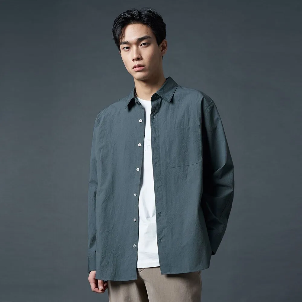 Cloud Crease Cotton Shirt Khaki (GS3264CL1M) - 감도 깊은 취향 셀렉트샵 29CM