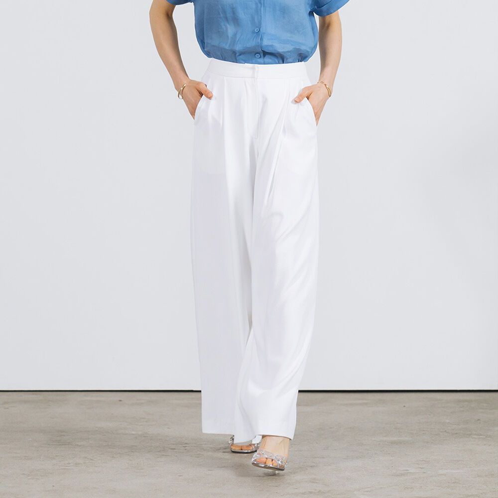 One-tuck wide pants - white - 감도 깊은 취향 셀렉트샵 29CM
