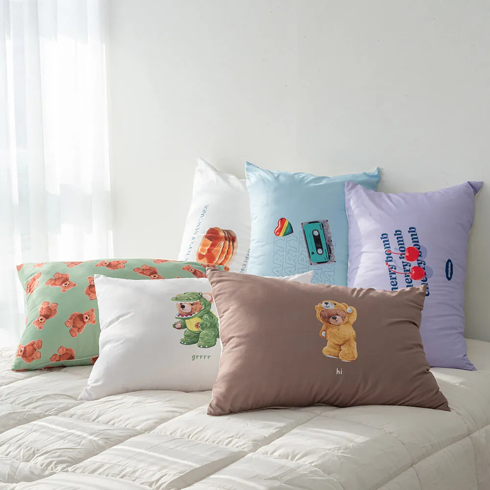 더블리 리리컬 프린팅 소프트마이크로 베개커버 50x70 6컬러 - 감도 깊은 취향 셀렉트샵 29CM