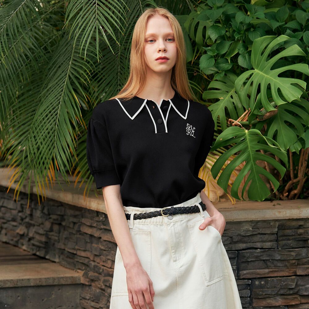 WOMAN GNRL 카라 퍼프 니트 [BLACK] / WBC2L05542 - 감도 깊은 취향 셀렉트샵 29CM