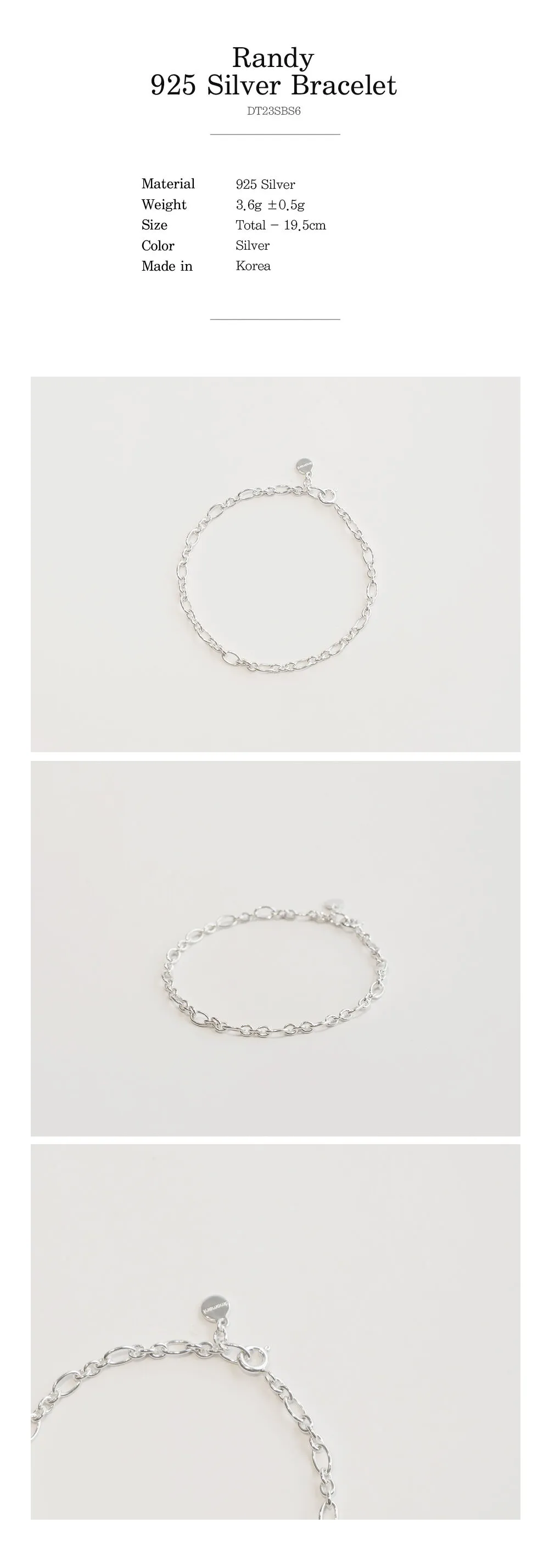 Randy 은 팔찌 (925실버) - 감도 깊은 취향 셀렉트샵 29CM