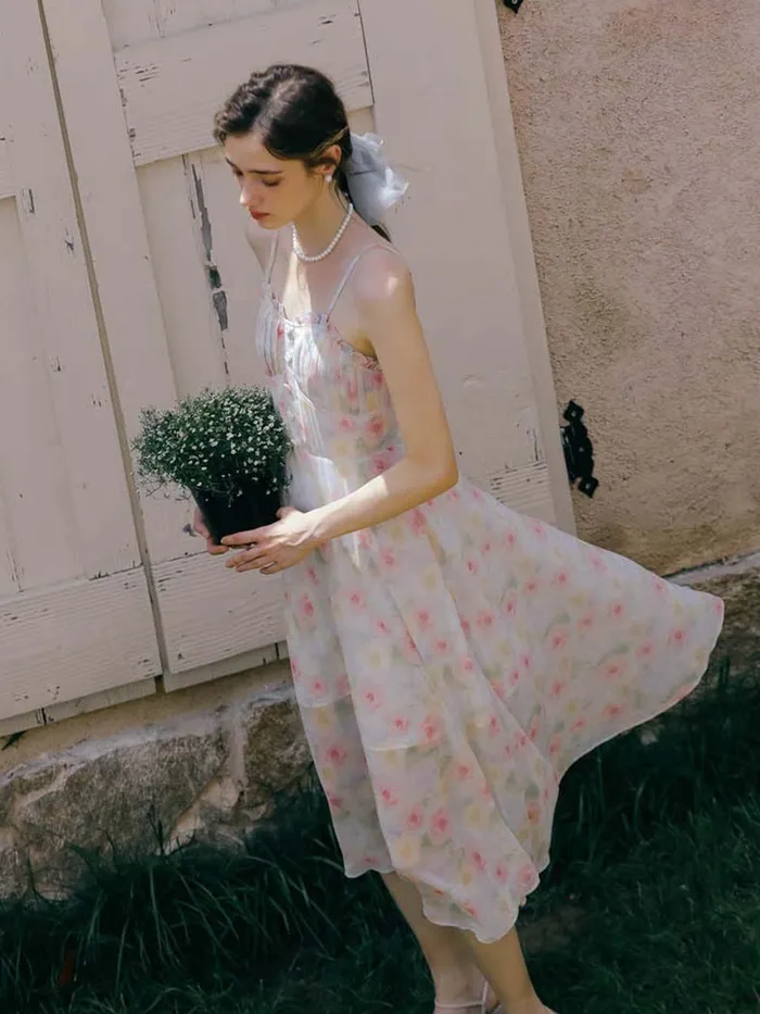 DD_Romantic fairy floral sling dress - 감도 깊은 취향 셀렉트샵 29CM