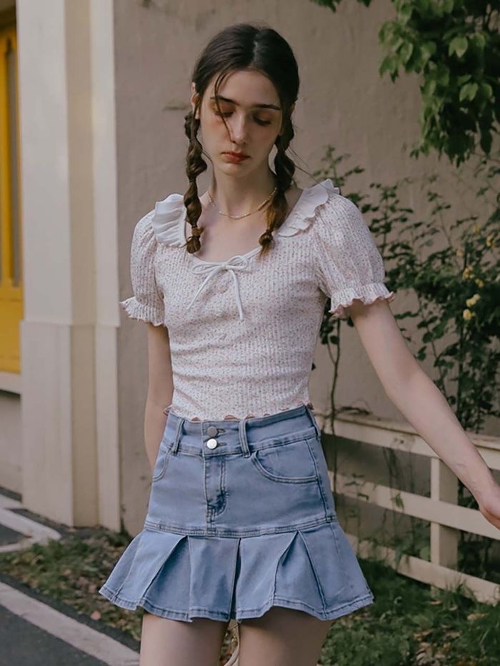 DD_Floral knitted thin blouse - 감도 깊은 취향 셀렉트샵 29CM