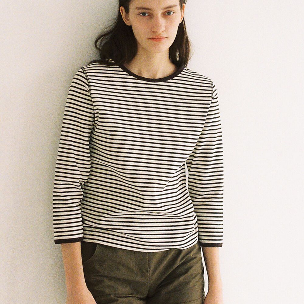 B/Stripe Basic 7-Part Sleeve Tee - 감도 깊은 취향 셀렉트샵 29CM