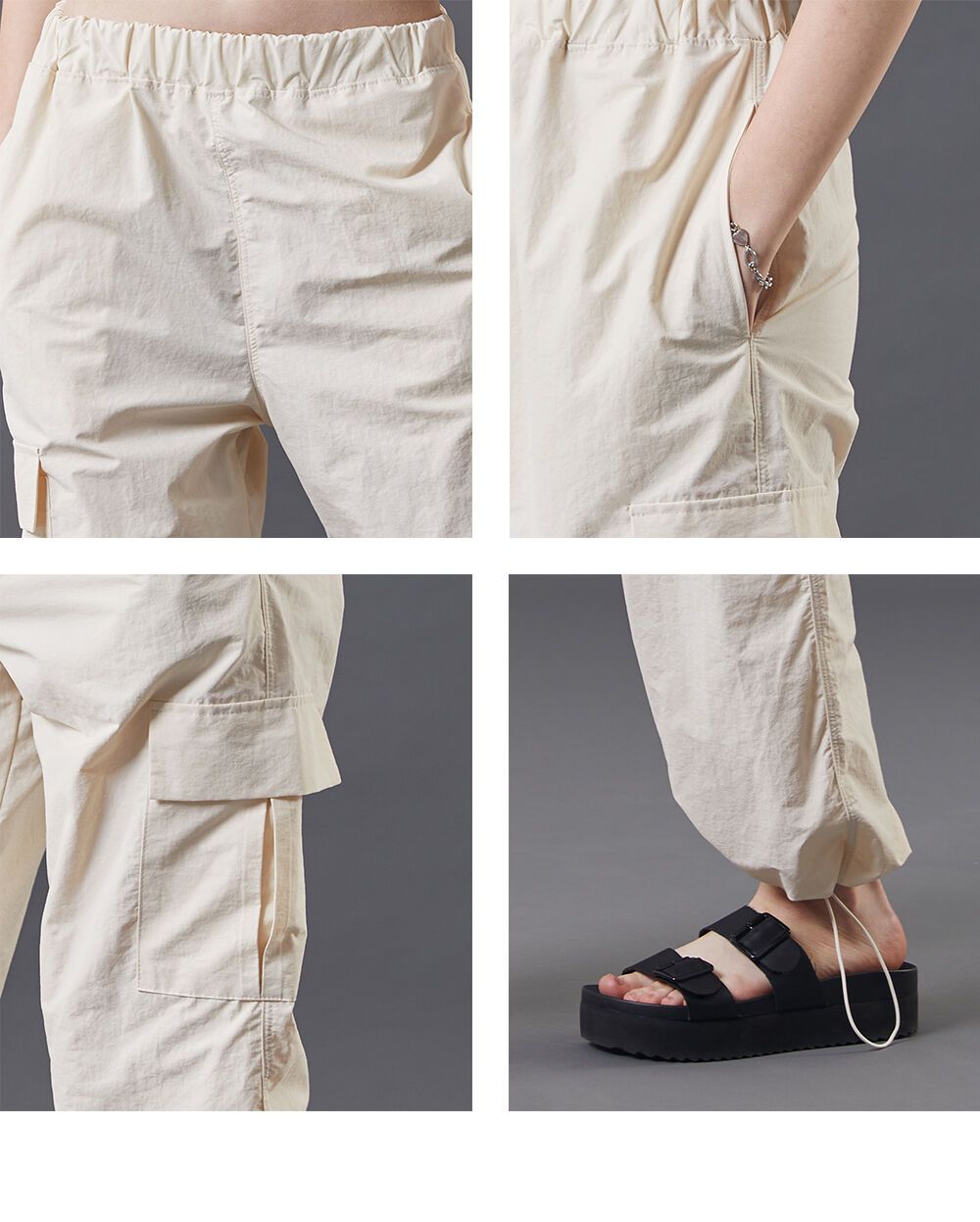 [CP] 여름 기능성 쿨링 와이드 밴딩 카고 조거 팬츠 [IVORY] 냉장고바지 ver - 감도 깊은 취향 셀렉트샵 29CM