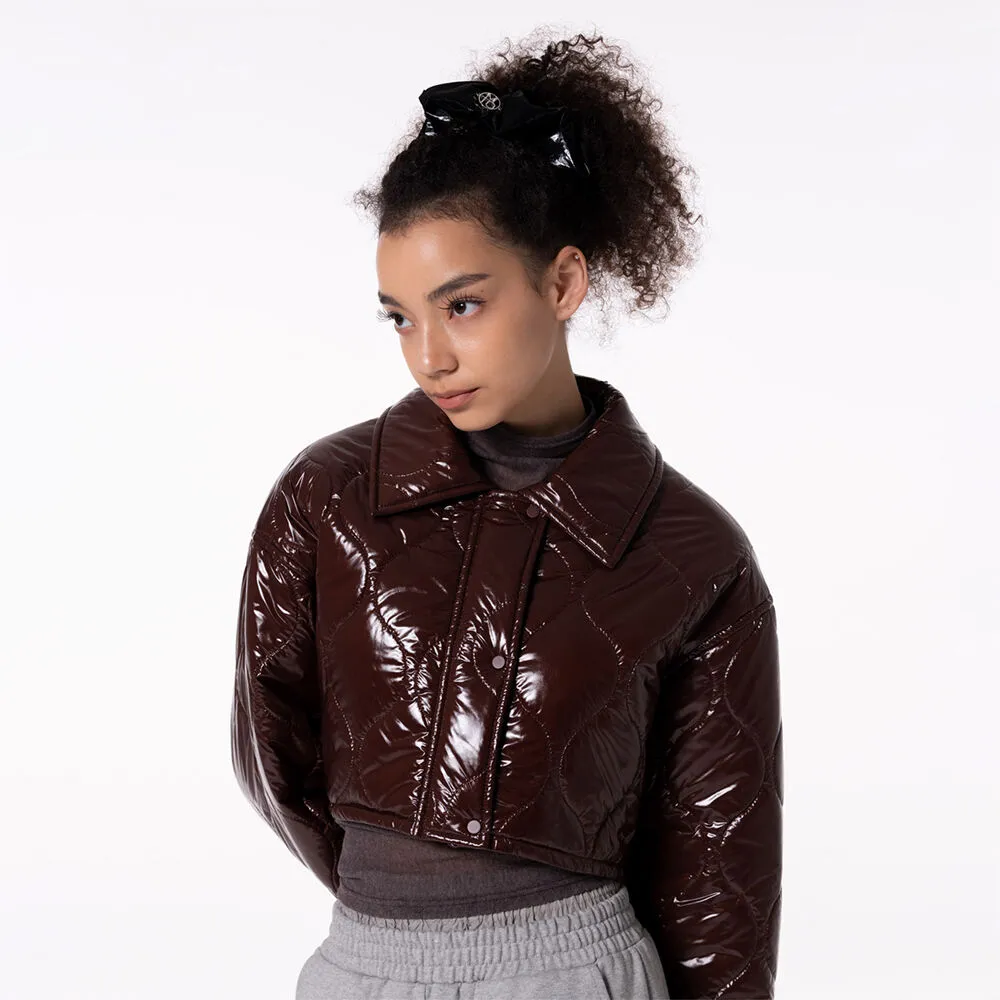 GLOSSY CROP QUILTING PADDING MBCFJK002BR - 감도 깊은 취향 셀렉트샵 29CM