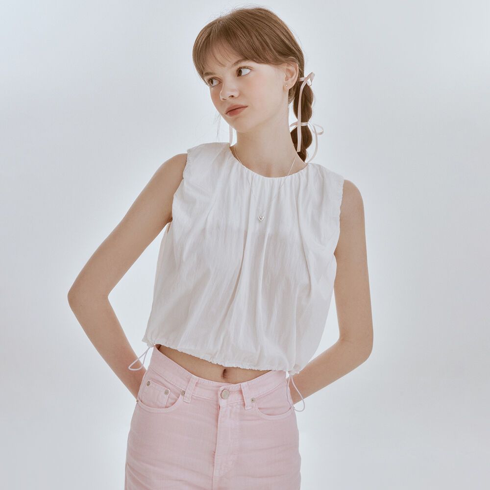 Nod string blouse (white) - 감도 깊은 취향 셀렉트샵 29CM