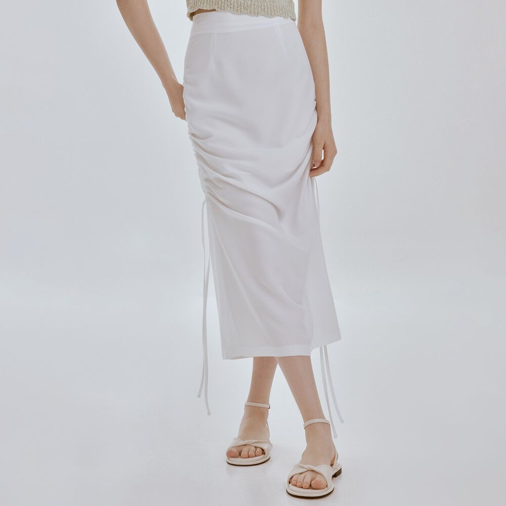 Smooth string skirt (white) - 감도 깊은 취향 셀렉트샵 29CM