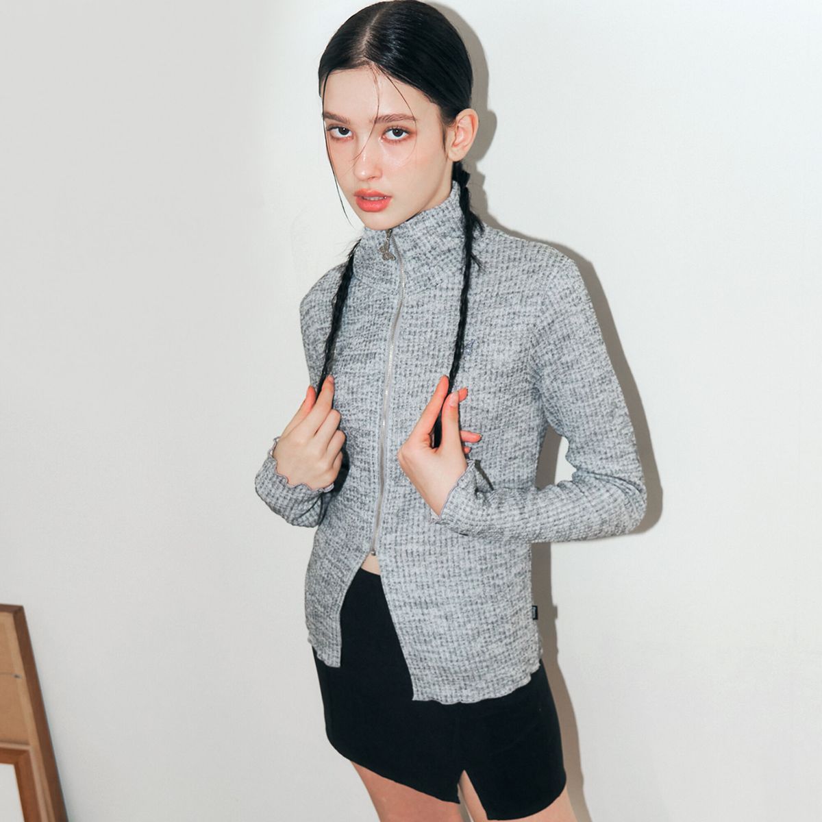 [NF] NAVID FULL ZIP-UP CARDIGAN (MELANGE GRAY)_F22ZA922 - 감도 깊은 취향 셀렉트샵 ...