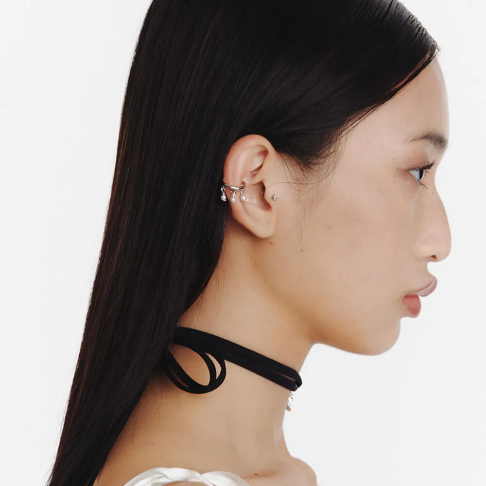 Lace pearl silver earcuff - 감도 깊은 취향 셀렉트샵 29CM