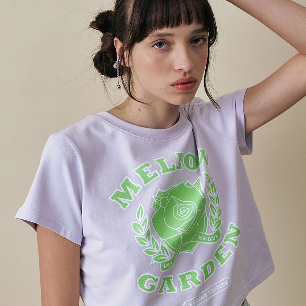 23 Summer_ Lilac Mellow T-Shirts (Light Green Print) - 감도 깊은 취향 셀렉트샵 29CM