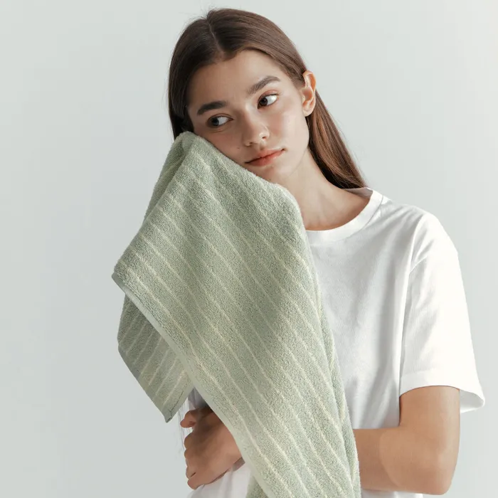 페이스 타월 - 민트 스트라이프 (시그니처 고밀도, 고중량 세안 타월) 5P - 감도 깊은 취향 셀렉트샵 29CM