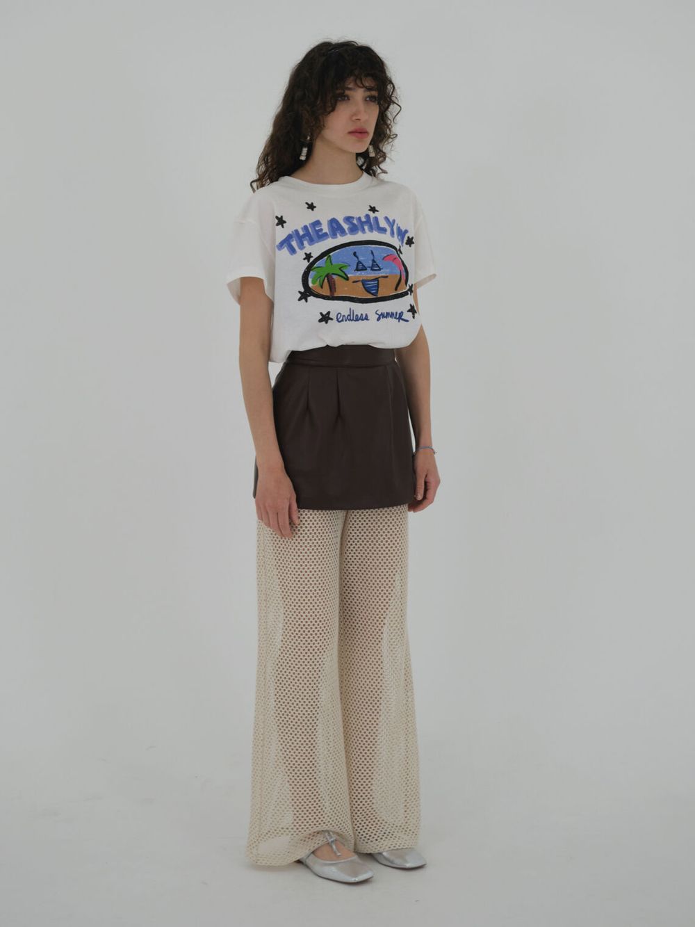 ARIEL NET SKIRT PANTS_BROWN - 감도 깊은 취향 셀렉트샵 29CM