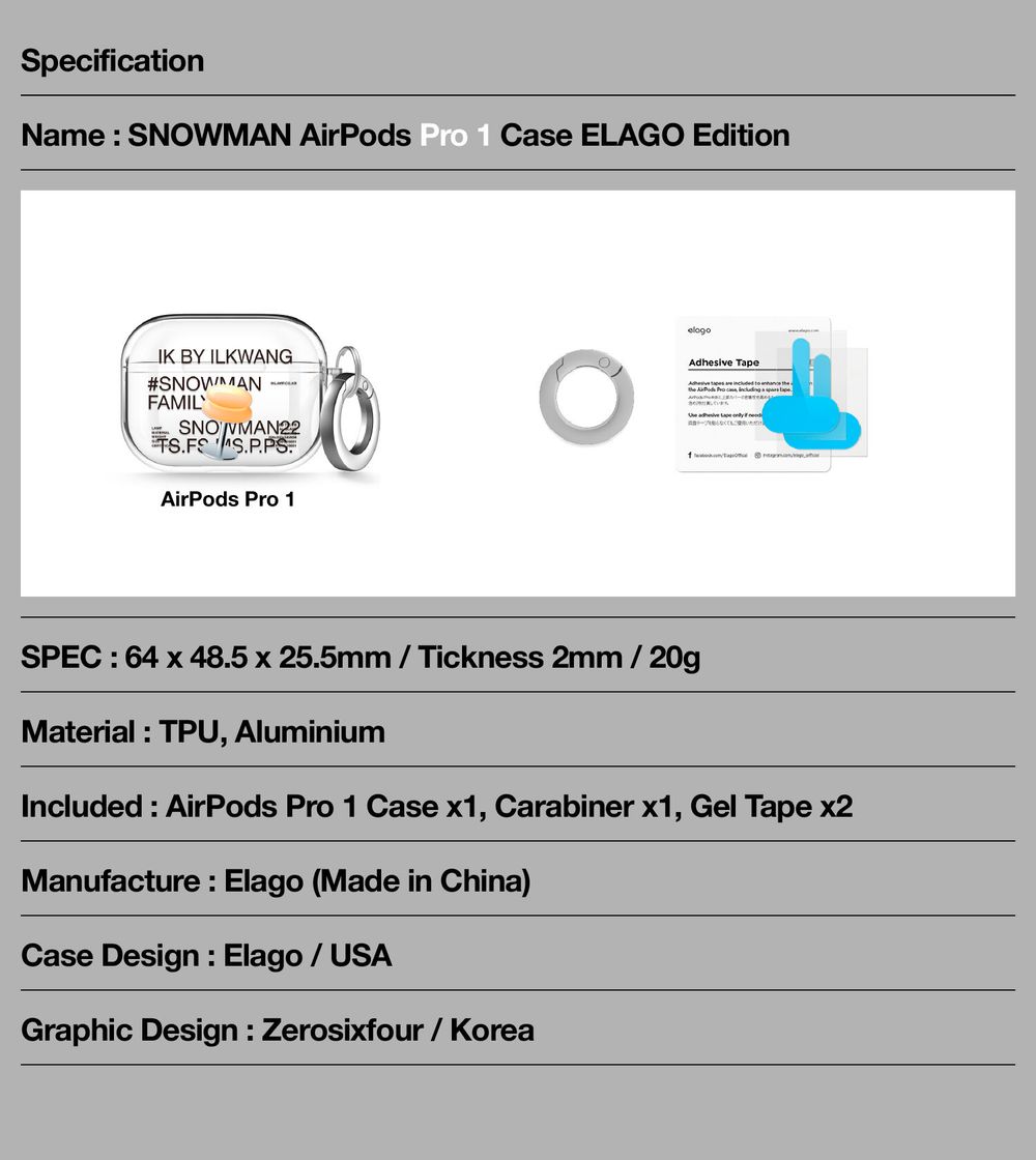 SNOWMAN AirPods Pro Case ELAGO Edition - 감도 깊은 취향 셀렉트샵 29CM