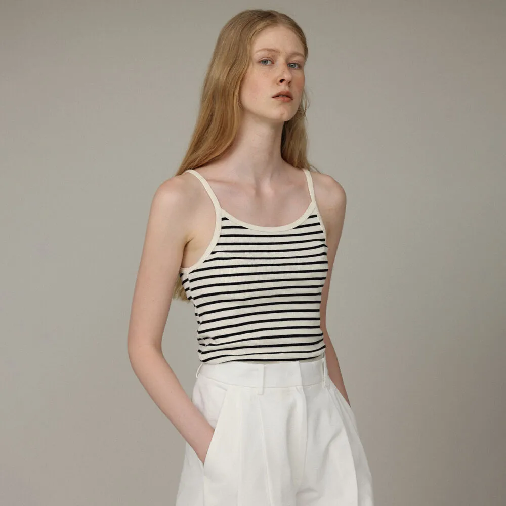 [3rd] Stripe waffle sleeveless_ivory/black - 감도 깊은 취향 셀렉트샵 29CM