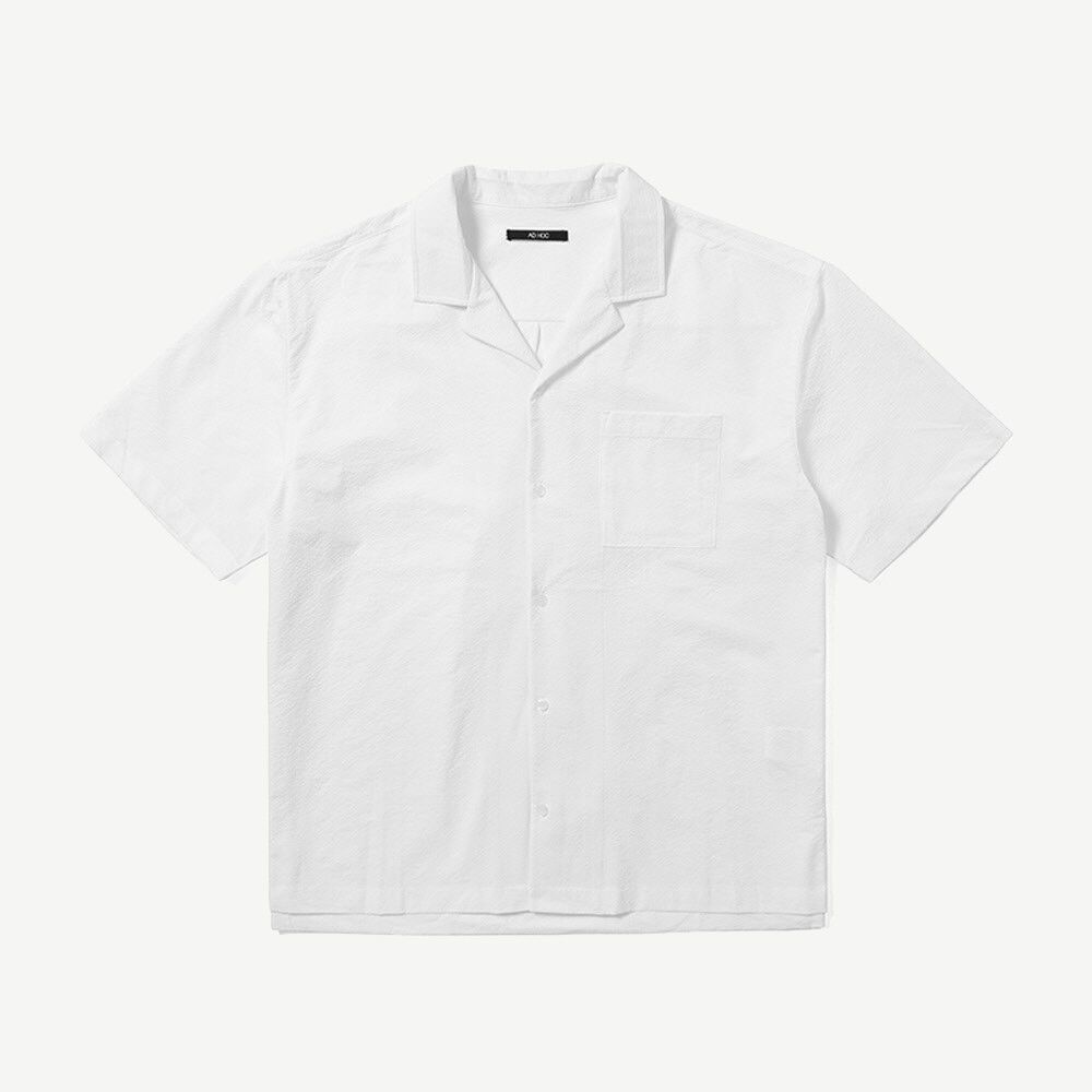 23 SS 남성 시어서커 오픈 카라 반팔 셔츠 (O-WHITE) - 감도 깊은 취향 셀렉트샵 29CM