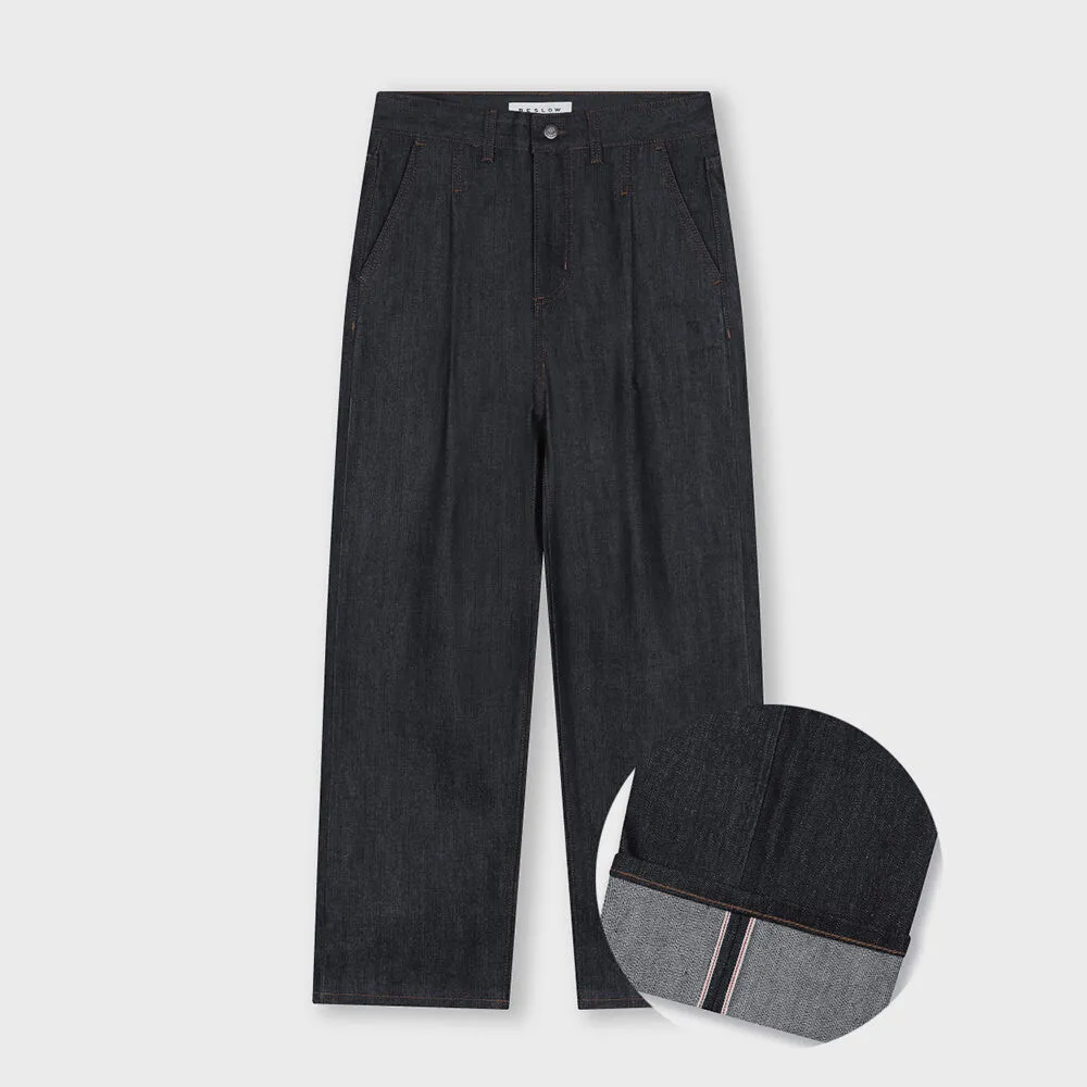 COMFY ONE TUCK SELVAGE DENIM PANTS INDIGO - 감도 깊은 취향 셀렉트샵 29CM